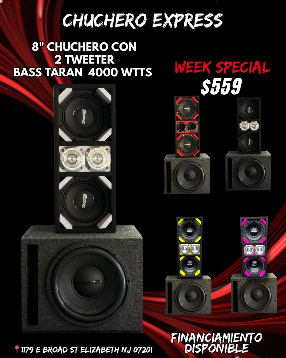 CHUCHERO 8' 2 TWEETER COMANDO AUDIO 1 BASS 12'' TARAN 4000Watt ...