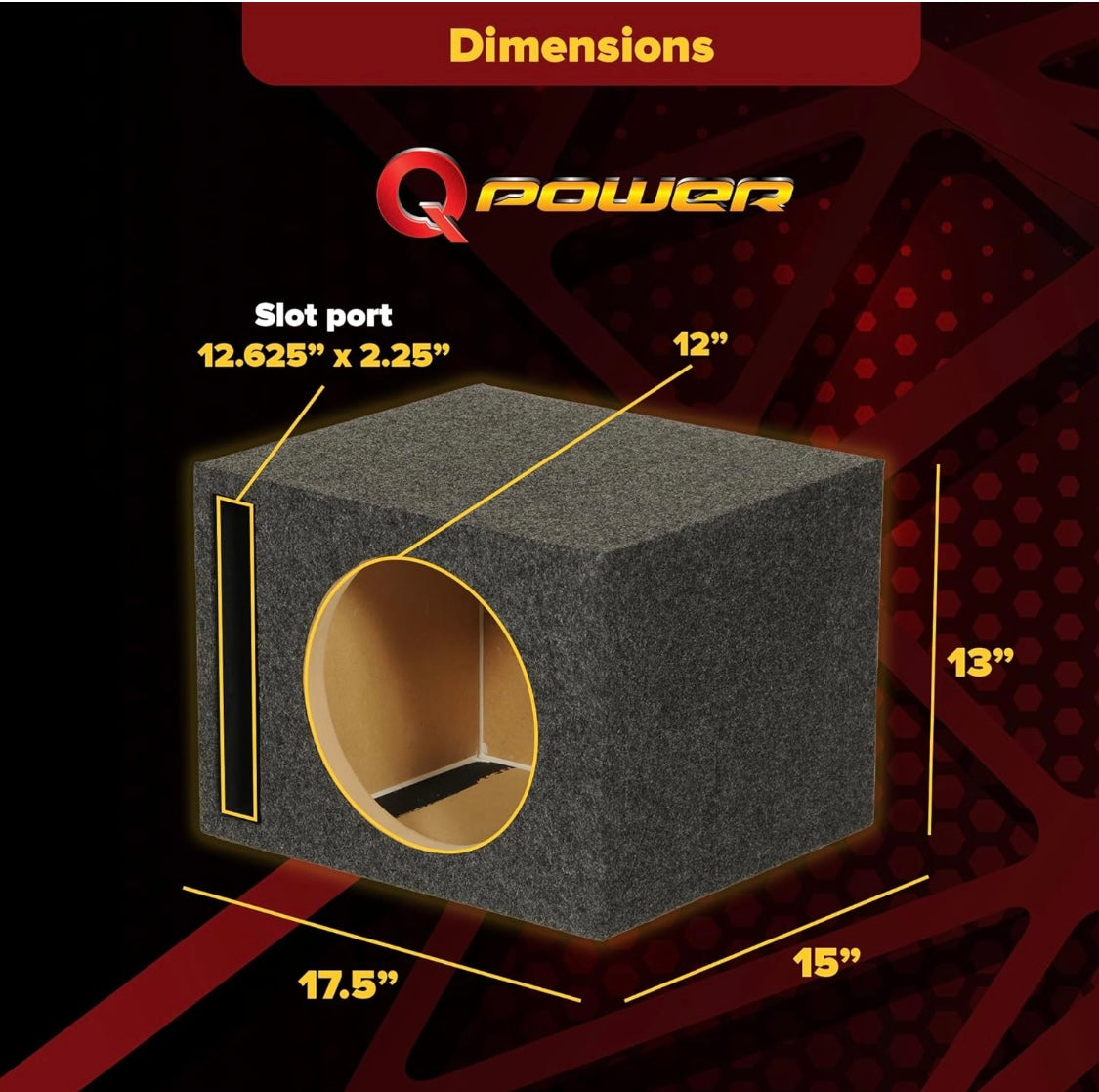 Subwoofer Box, QBASS, 12-Inch Single – Chuchero Express